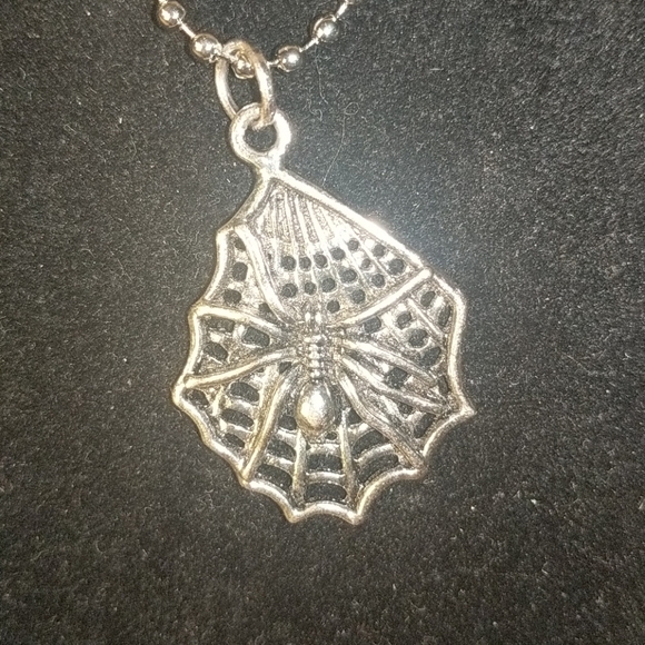 Jewelry | Spider Web With Spider On 18 Inch Chain | Poshmark